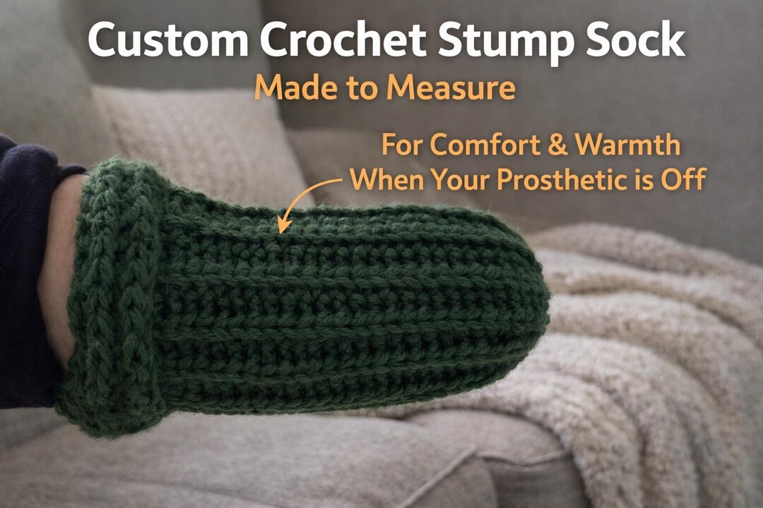 Custom Stump Sock for Amputees – Crochet Residual Limb Cover – Made to ...