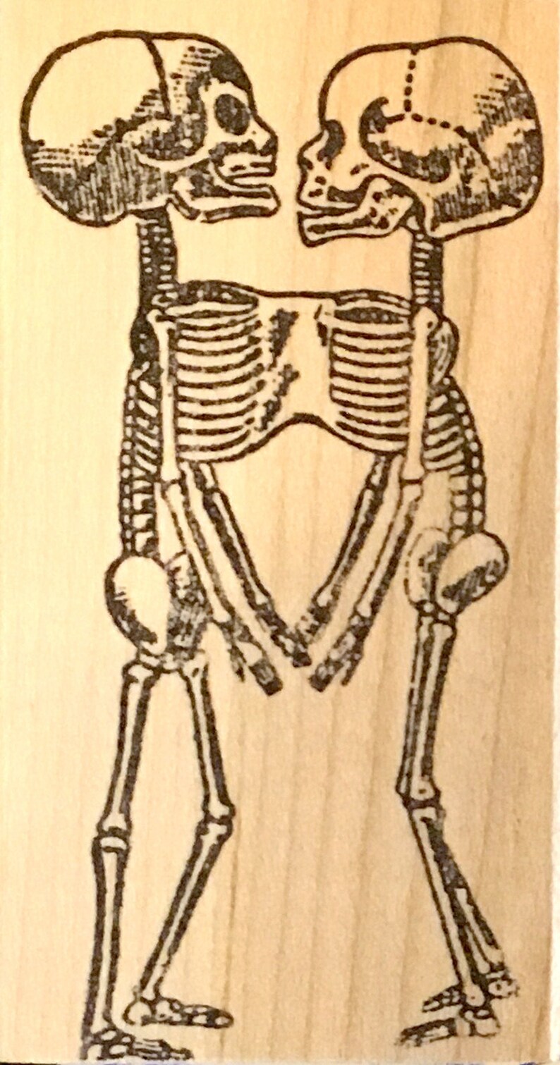 Conjoined Twins Skeleton Rubber Stamp - Etsy
