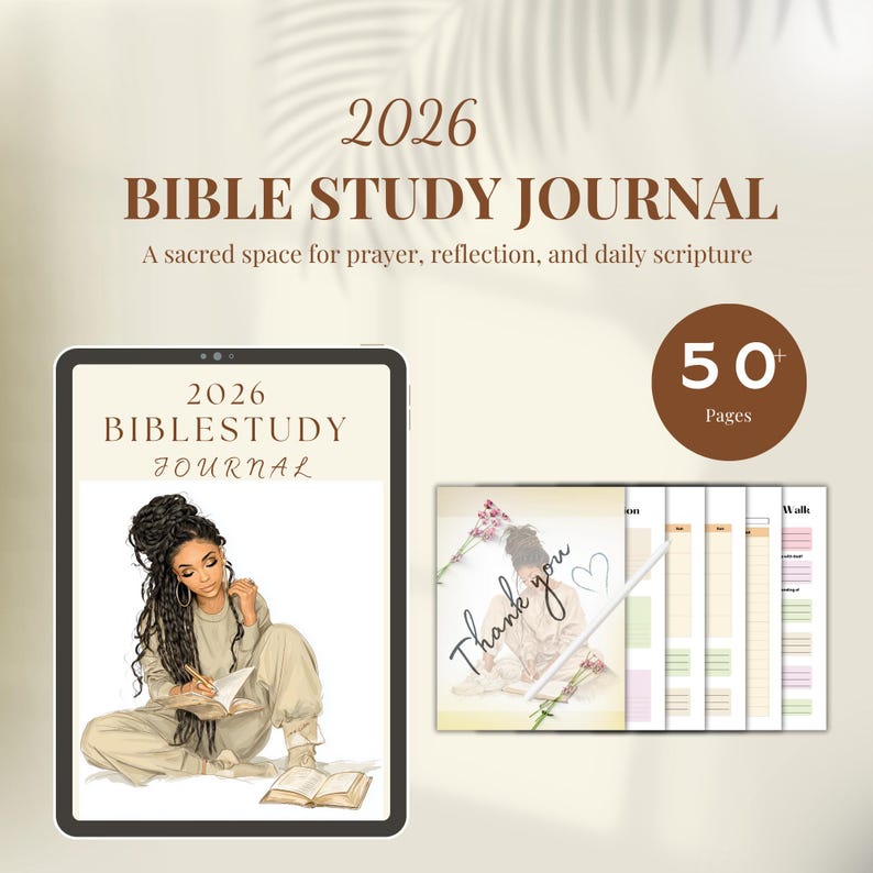2026 Bible Study & Prayer Journal | SOAP Method, Sermon Notes ...