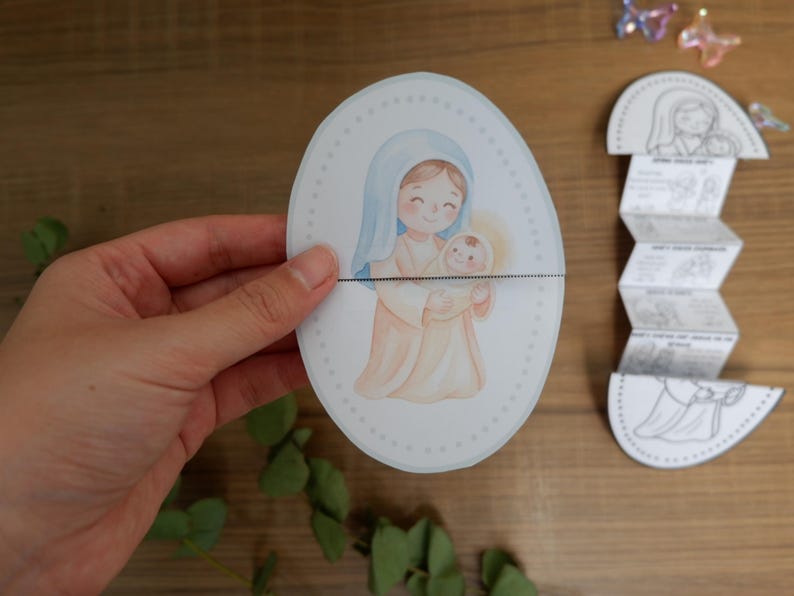 Mary Mother of Jesus Folding Craft for Kids | Sunday School Activity ...