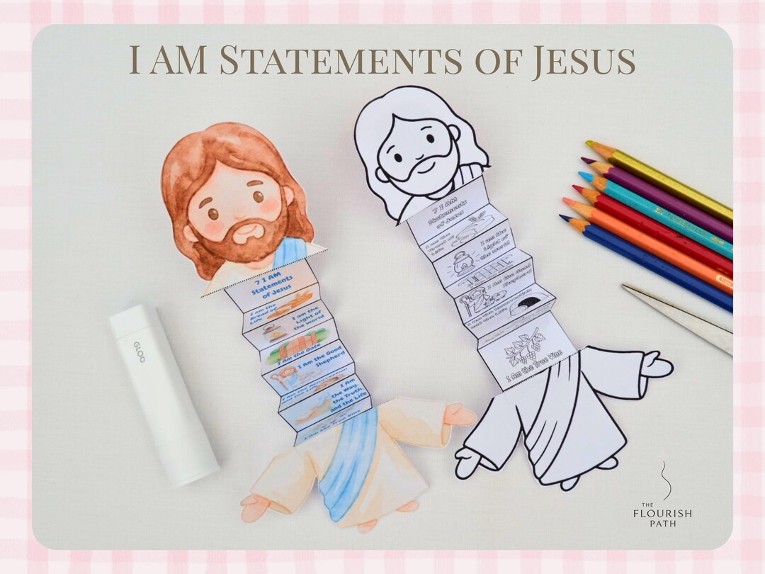 I Am Statements of Jesus Folding Craft | Sunday School Bible Activity ...