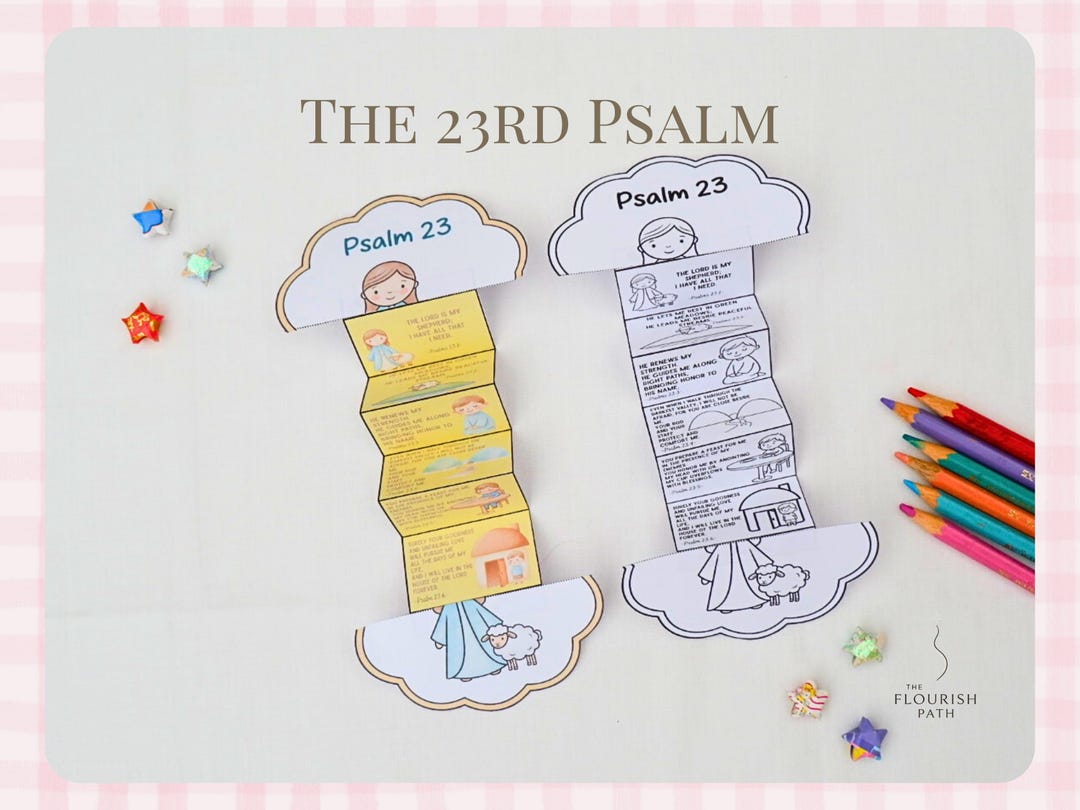 Psalm 23 Accordion Folding Craft for Kids | Sunday School Bible ...