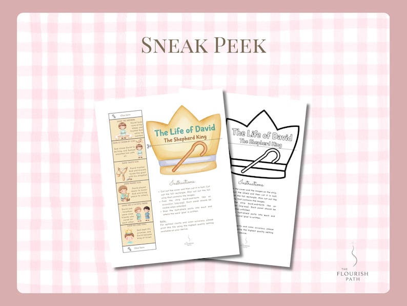The Life of King David Folding Craft | Sunday School Bible Activity ...