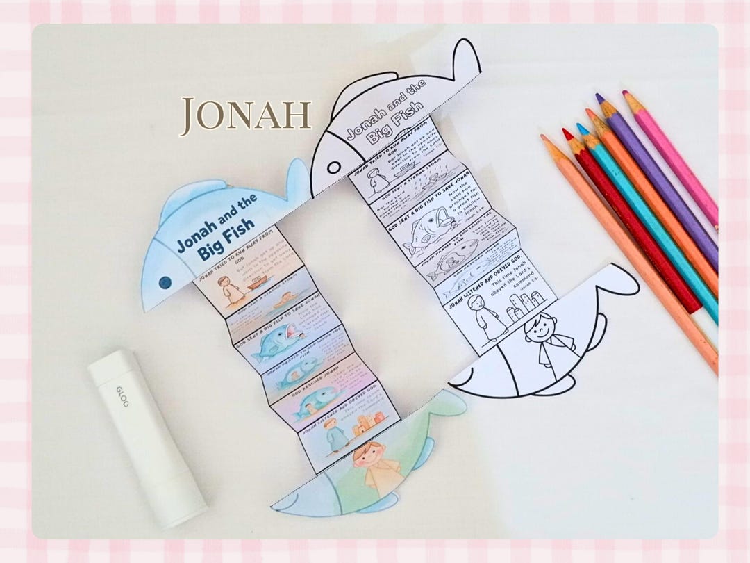 Jonah and the Big Fish Folding Craft | Sunday School Bible Activity ...