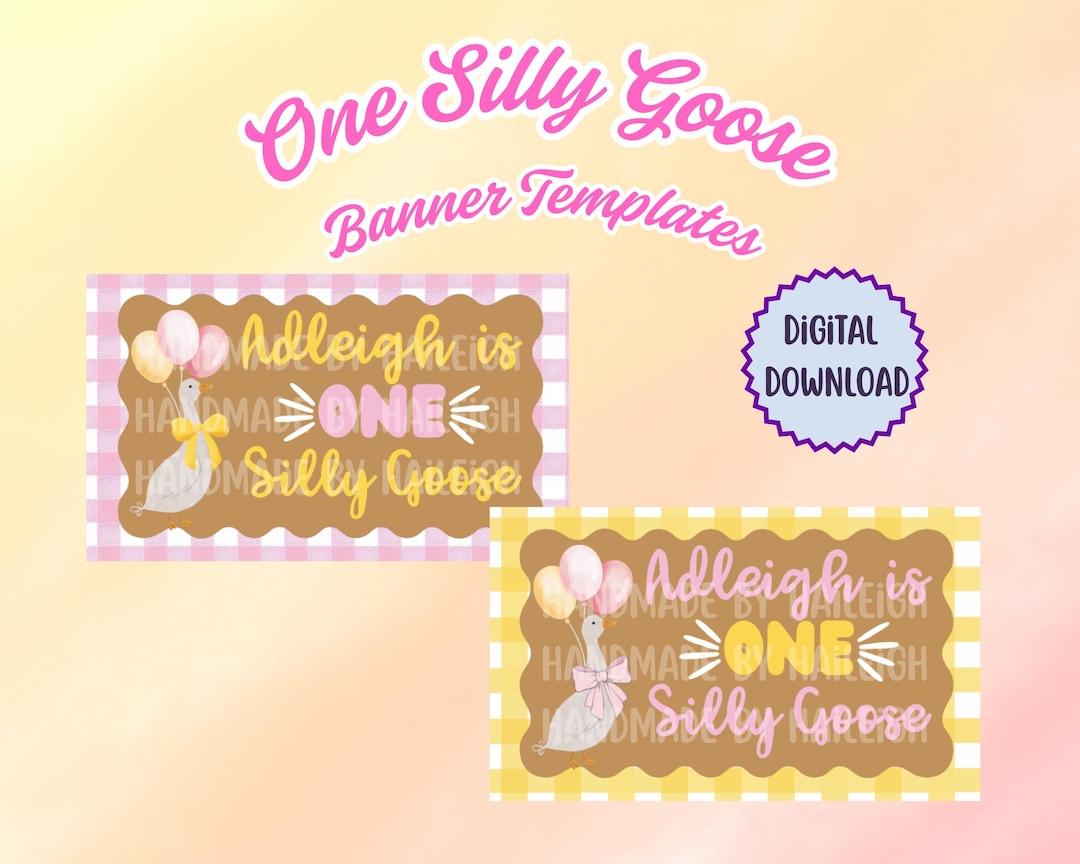 One Silly Goose Banner Template CANVA - Etsy