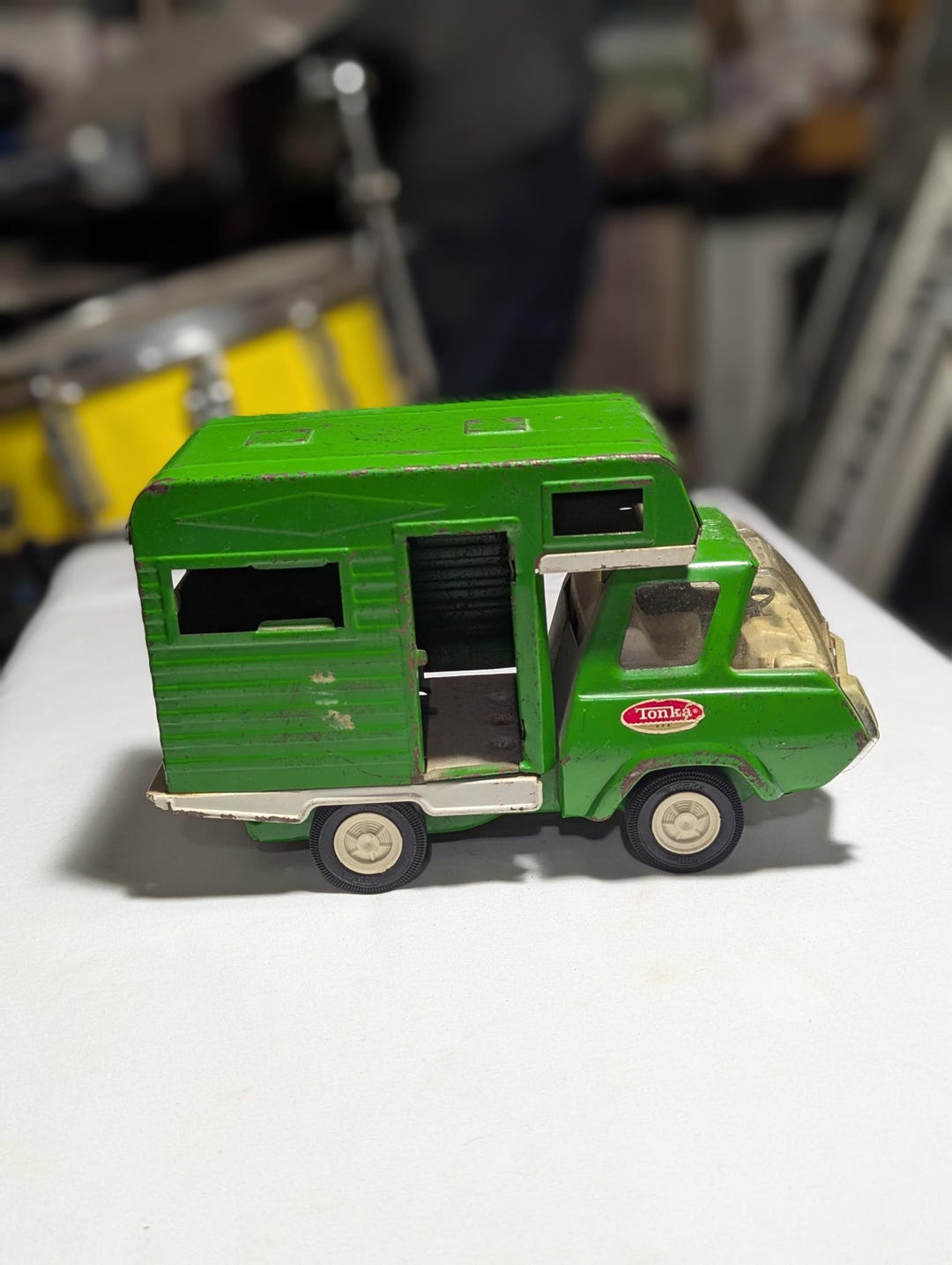 Vintage 1970s Tonka Green Scamper Camper RV Motorhome #1250 Pressed ...
