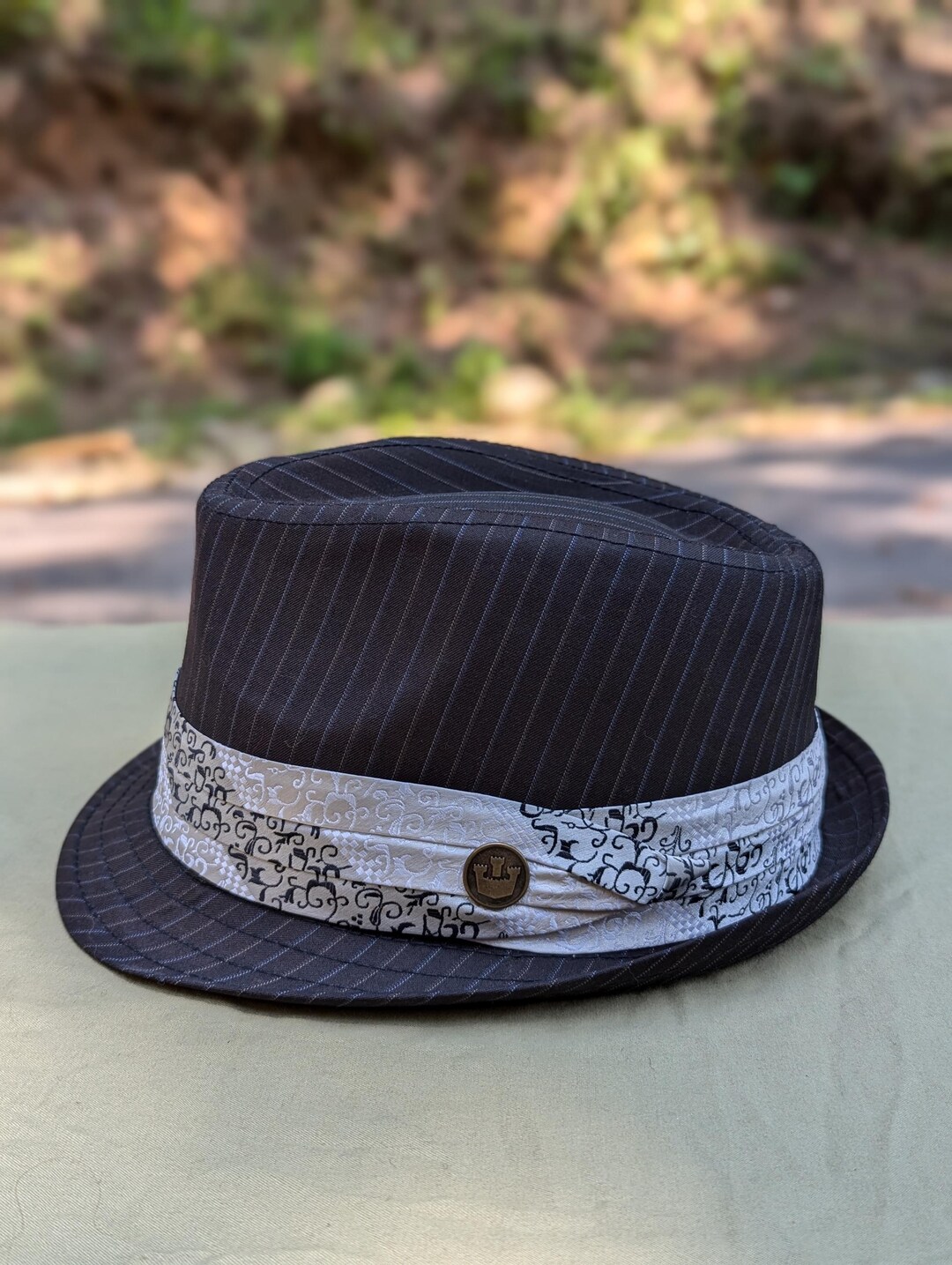 Goorin Bros Gray Pinstripe Moretti Fedora Top Hat Large - Etsy