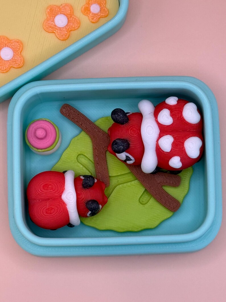 Ladybug Beetle Box Collectible Toy | Red Bug Trinket Storage | Pretend ...