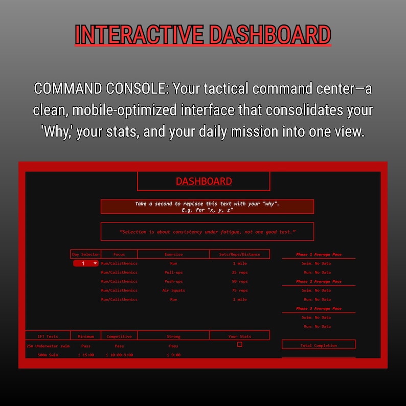 PJ Training Tracker: 21-day Air Force Special Warfare Workout Log | IFT ...