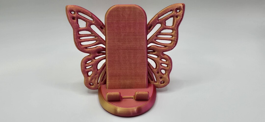 Elegant Pink Butterfly Cell Phone Stand - Etsy