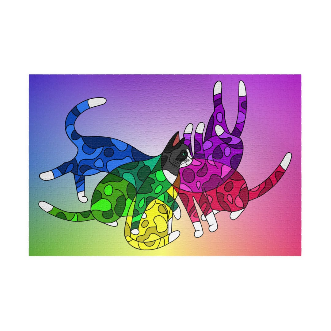 Cat Color Wheel Jigsaw Puzzle (1014-piece) - Etsy