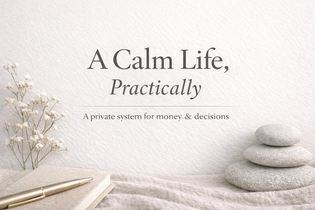 A Calm Life, Practically – Minimal Money & Decision Framework for ...