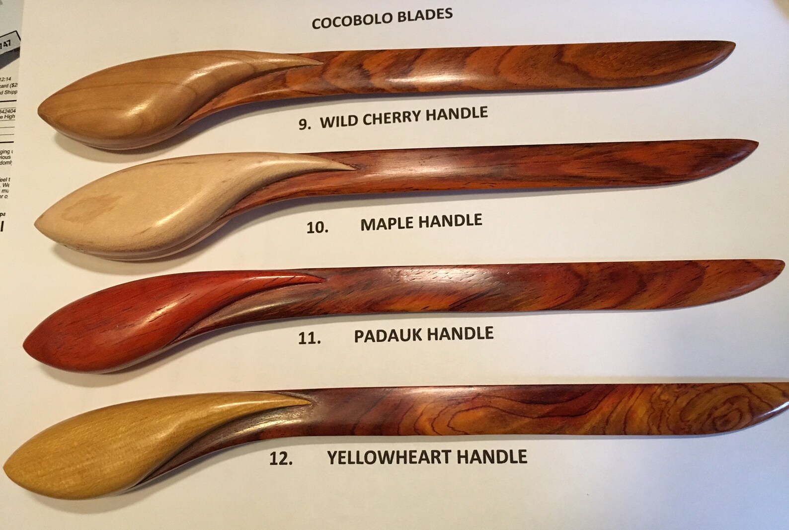 Sculpted Wood Letter Opener // Elegant // Ergonomic // Distinctive ...