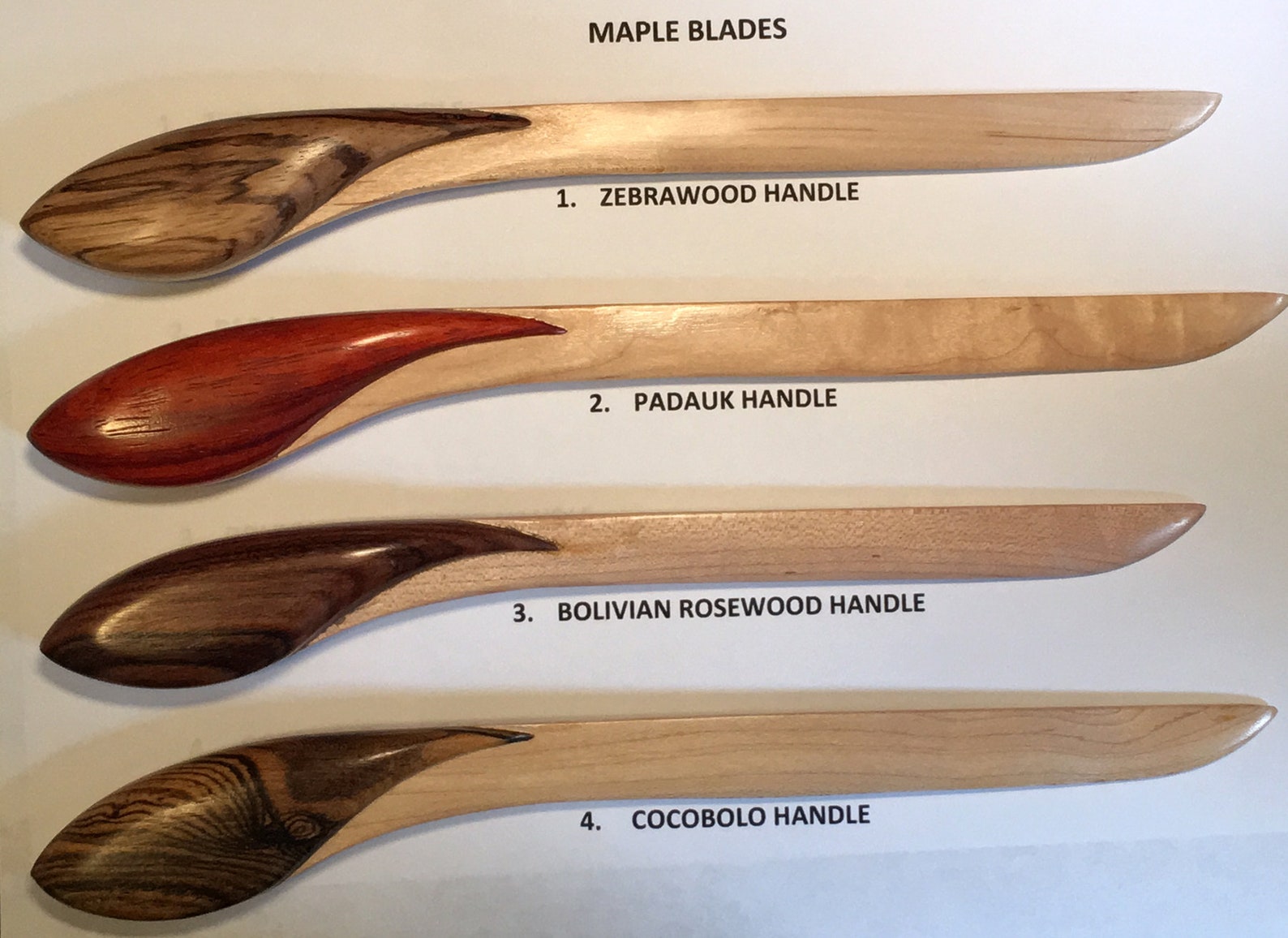 Sculpted Wood Letter Opener // Elegant // Ergonomic // Distinctive ...