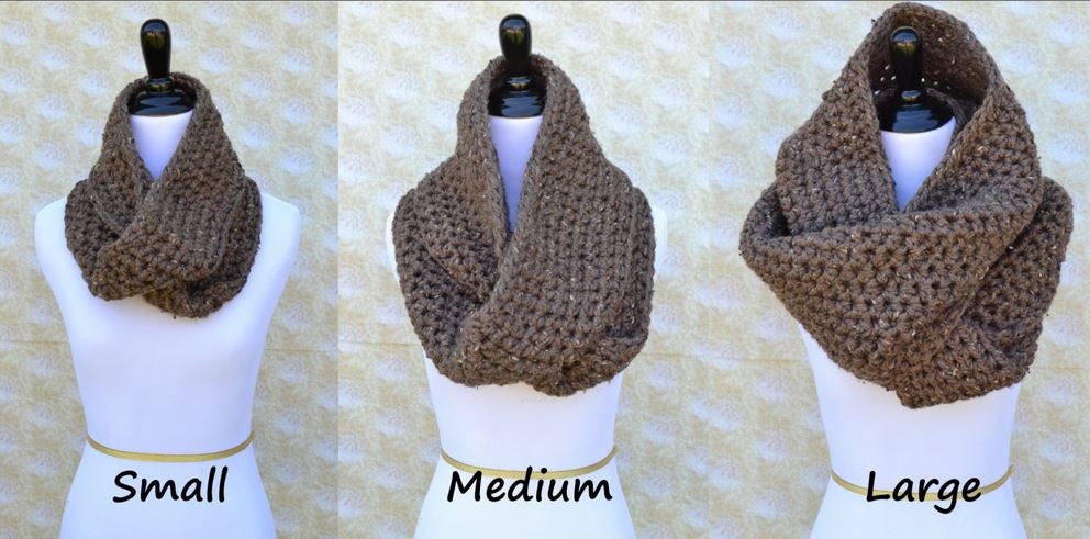Infinity Scarf Crochet PATTERN- - Any Size - Etsy