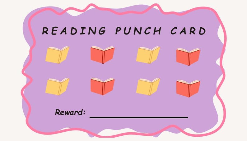 Goal Punch Card, Habit Builder Reward Card, Printable Motivation ...