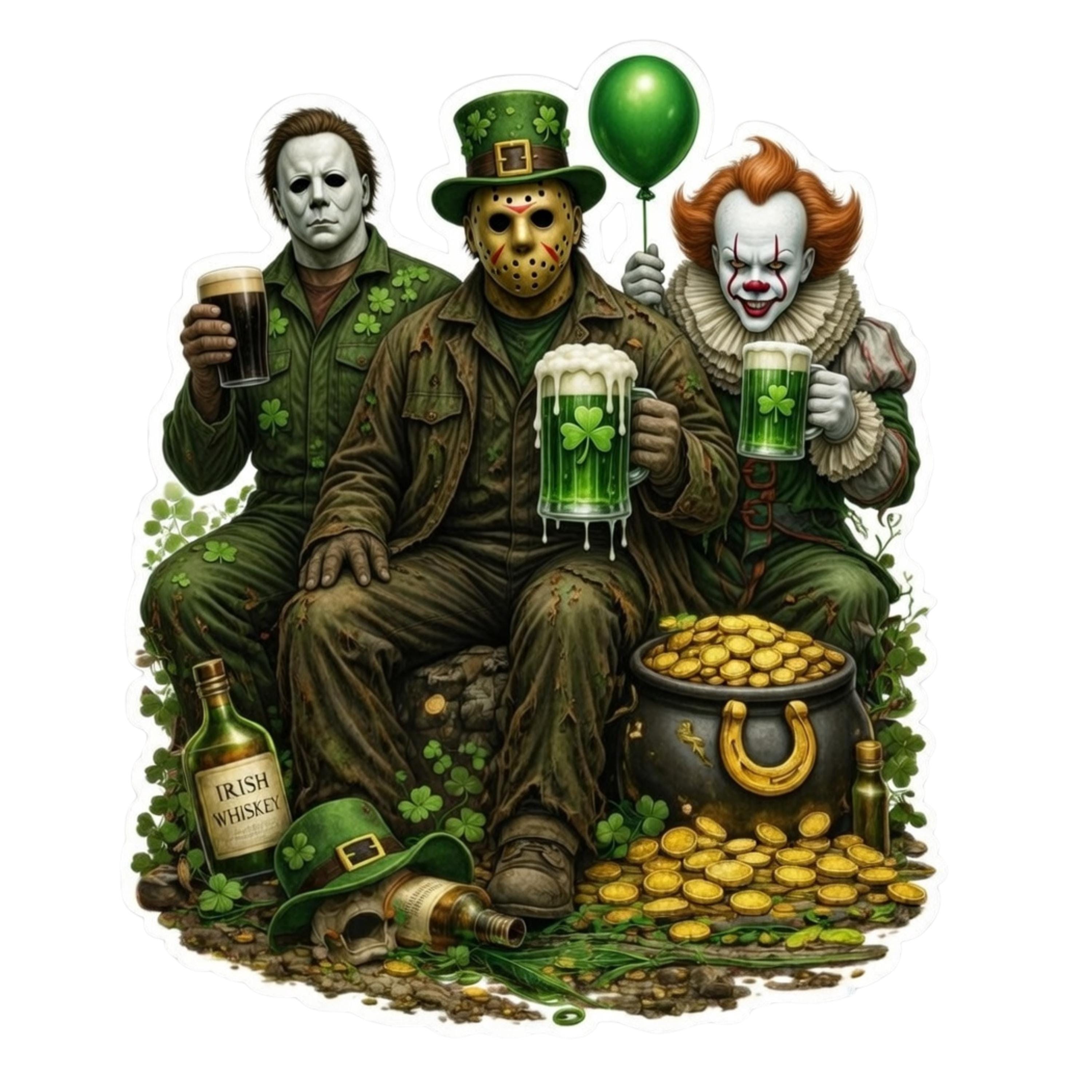 Horror Trio St Patricks Sticker Vinyl 3x3 - Etsy