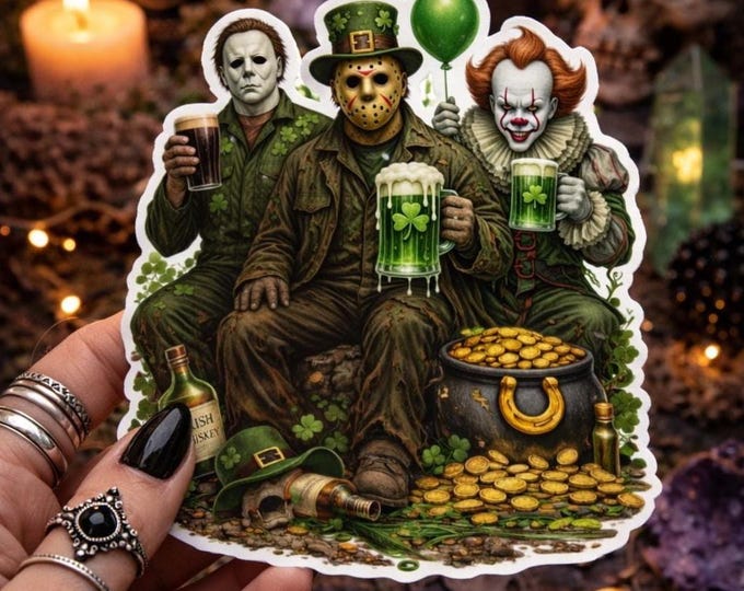Horror Trio St Patricks Sticker Vinyl 3x3 - Etsy