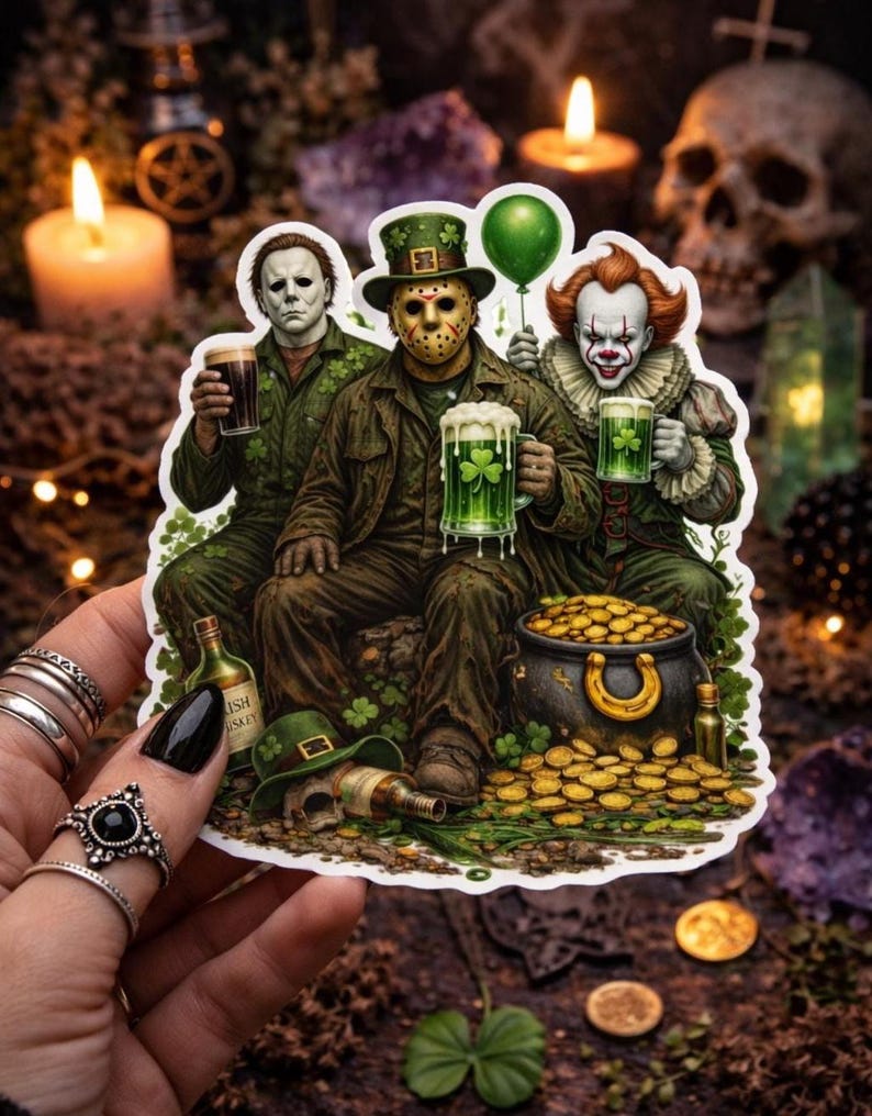 Horror Trio St Patricks Sticker Vinyl 3x3 - Etsy