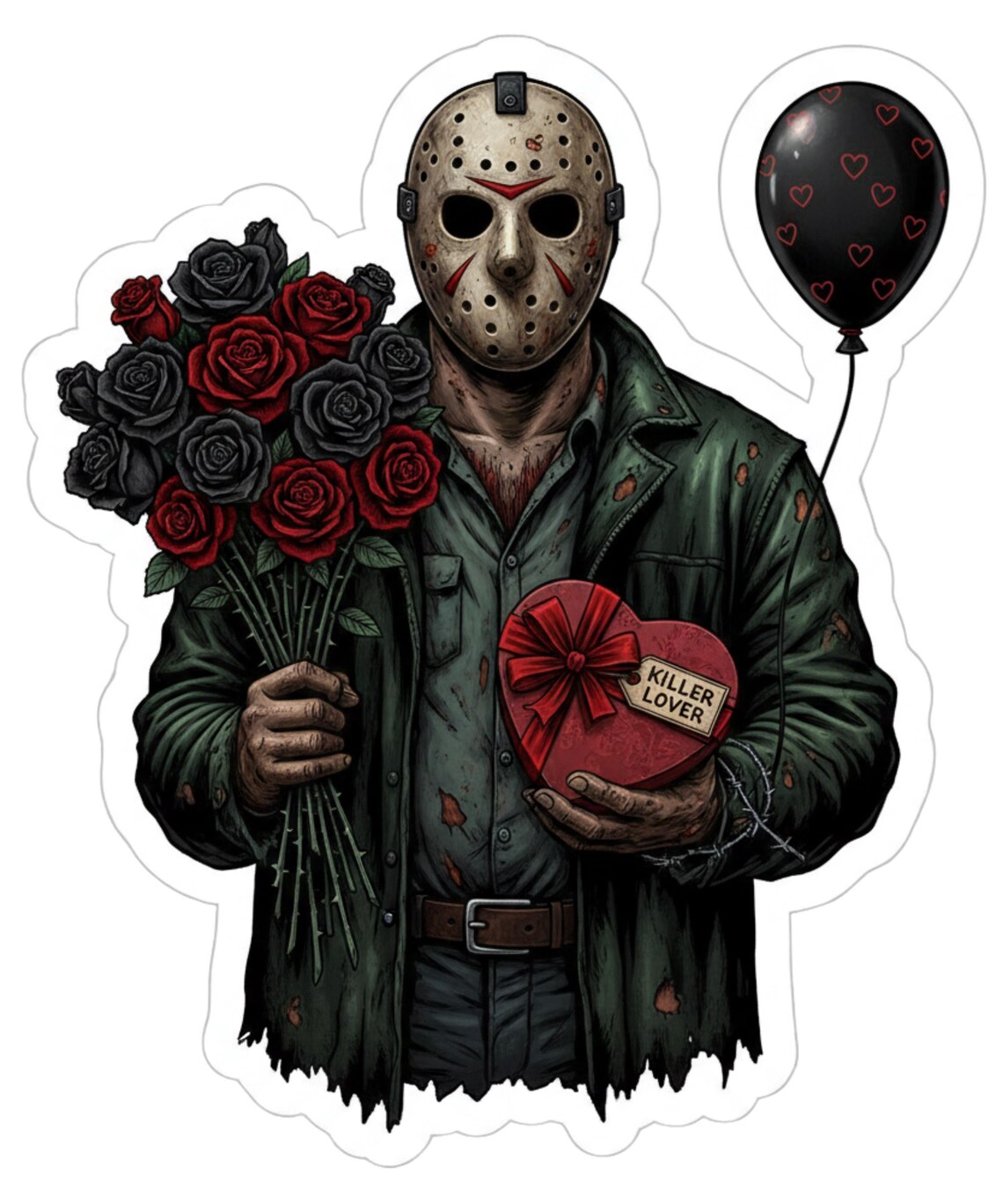 Horror Sticker Waterproof Vinyl 3x3 Inch, Dark Romance Gothic Style - Etsy