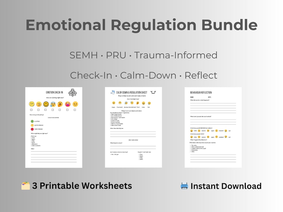 Emotional Regulation Bundle - Etsy
