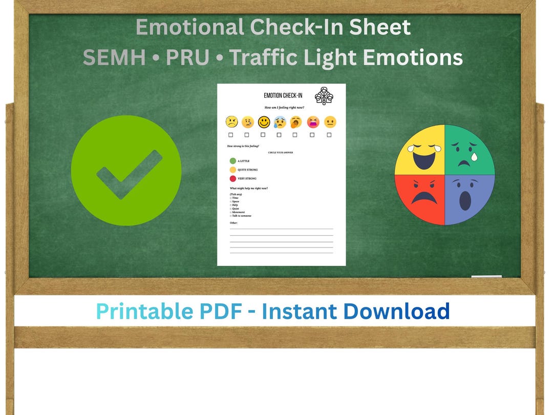 Emotional Check-in Sheet - Etsy