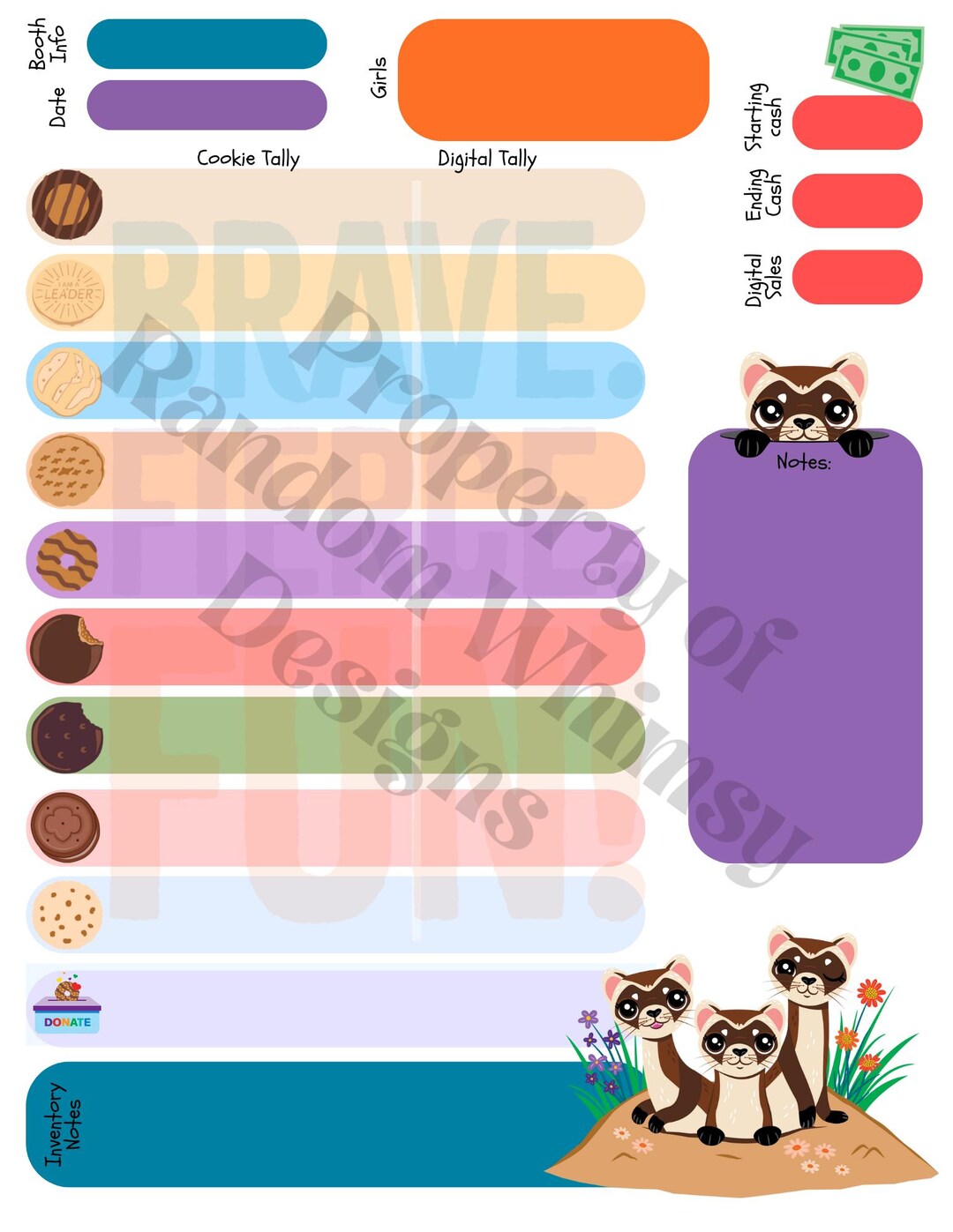 2026 LBB Girl Scout Cookie Booth Tracker - Etsy