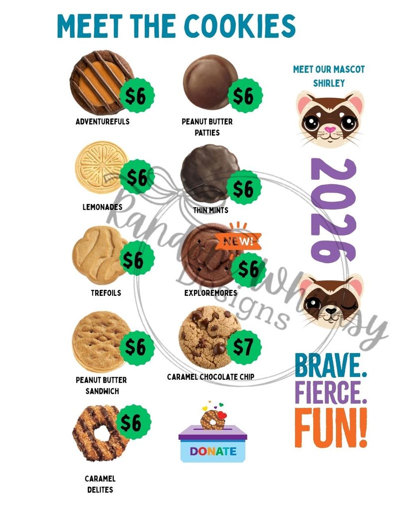 2026 ABC Meet the Cookies Menu - Etsy