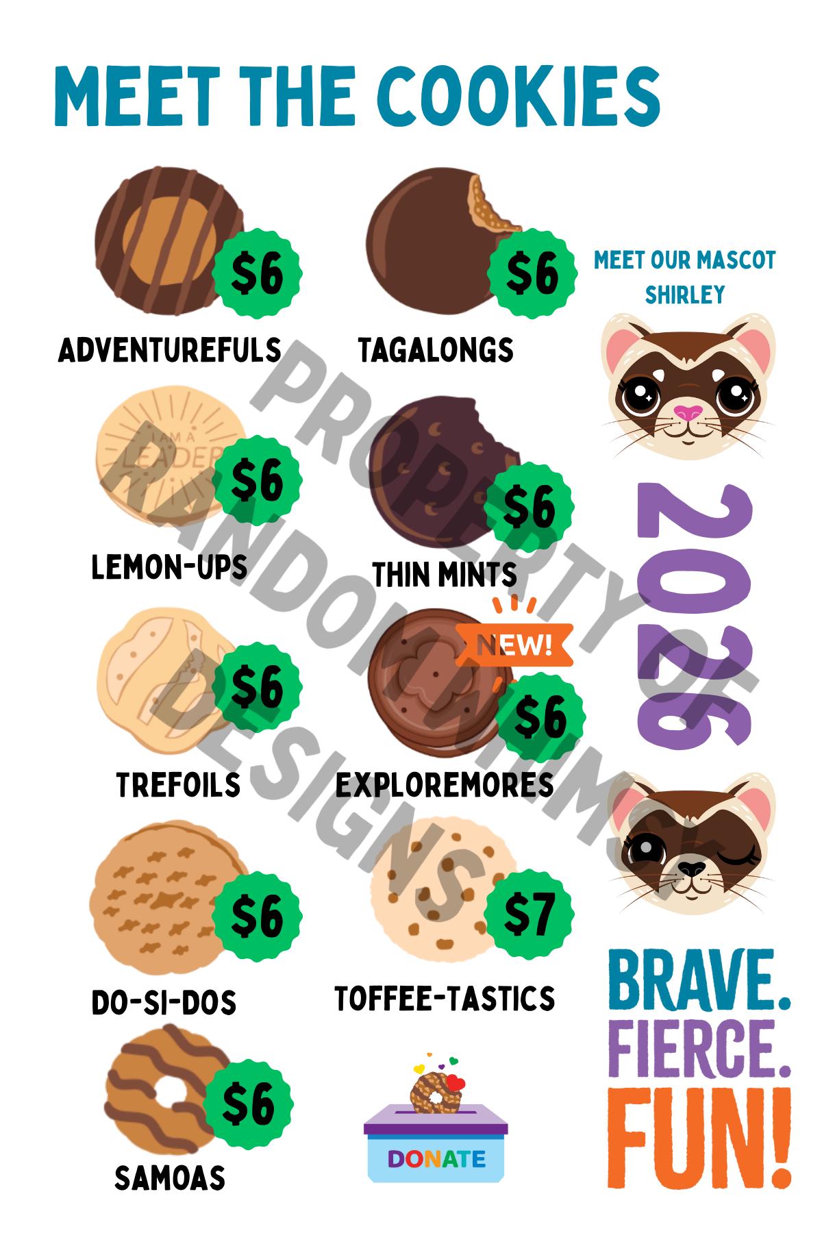 2026 LBB Meet the Cookies Menu - Etsy