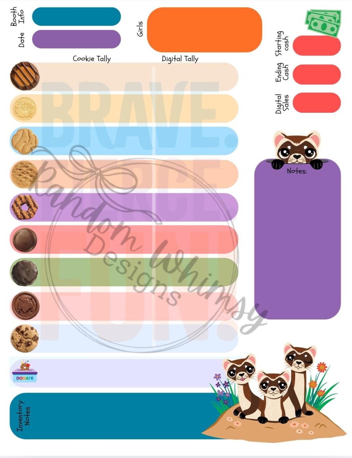 2026 ABC Girl Scout Cookie Booth Tracker - Etsy