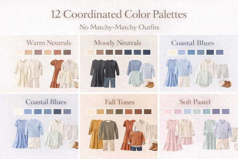 Family Photo Outfit Color Palettes | What to Wear for Family Photos ...