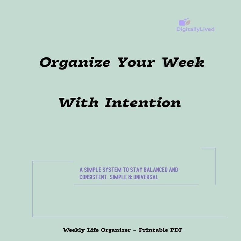 Minimal Weekly Life Organizer Printable | Habit Tracker, Meal Planner ...