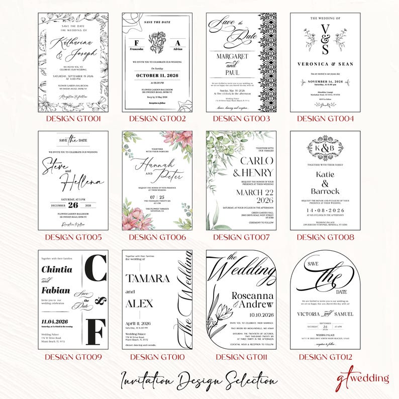 Frosted Acrylic Wedding Invitation Suite : Elegant Botanical Design ...