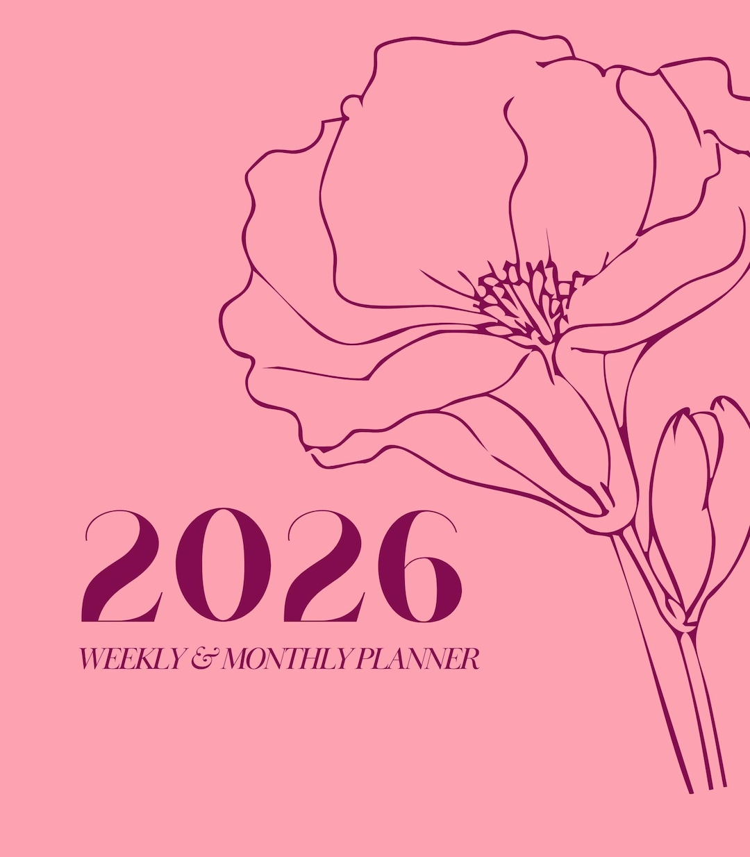 2026 Weekly & Monthly Planner - Etsy