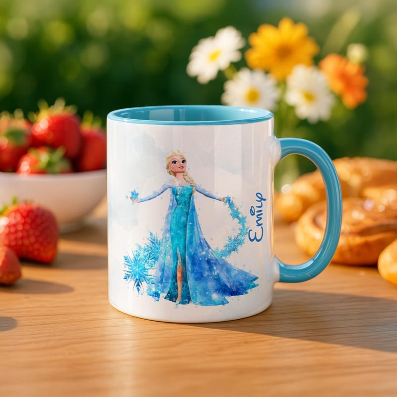 Frozen Elsa Ceramic Mug - Etsy
