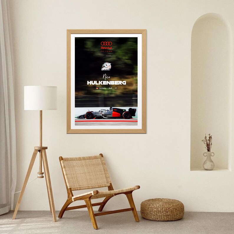 Audi F1 Revolut 2026 Car Poster, Audi Hits the Track, Motorsport Wall ...