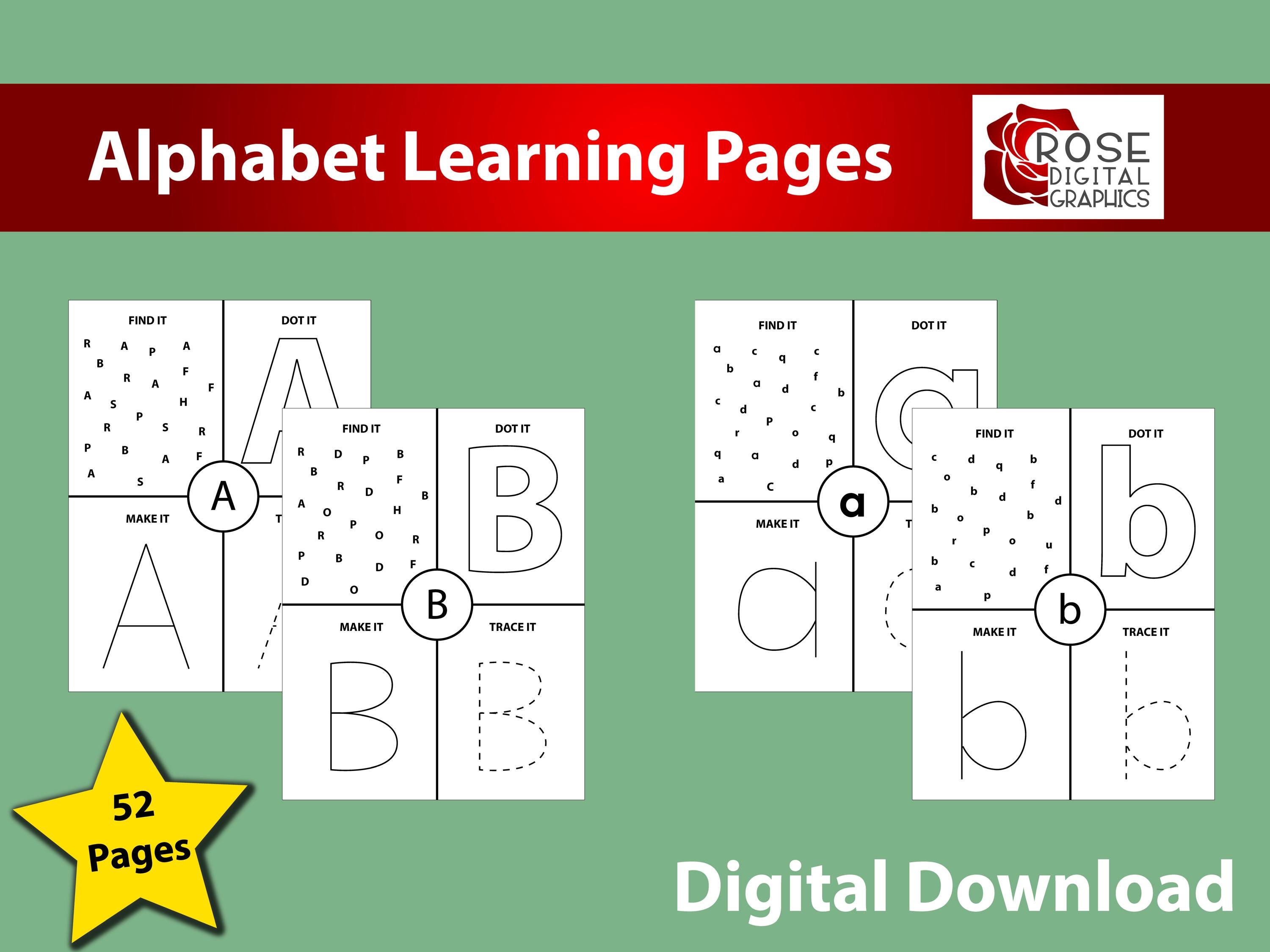 Alphabet Learning Printable | ABC Tracing Dot Marker Find and Build ...