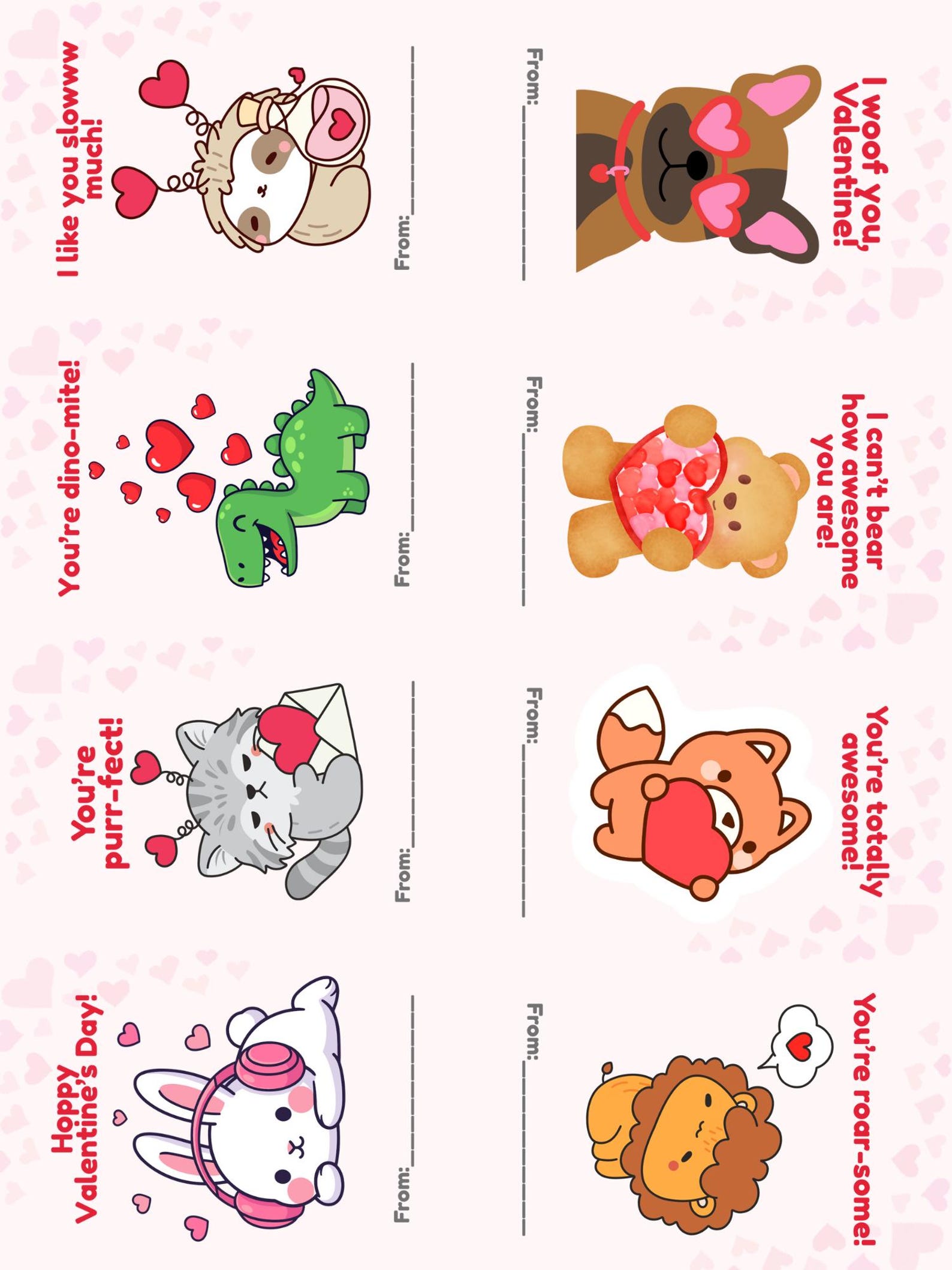 Editable Valentine Cards for Kids, Funny School Valentines, Canva ...