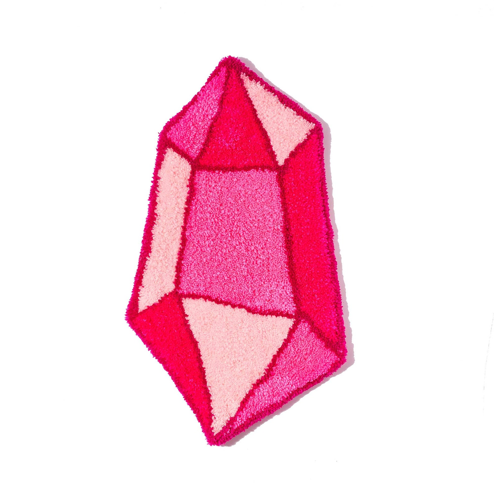 Tufted Crystal Gem Rug, Rose Quartz, Amethyst, Chartreuse Quartz, Gift ...