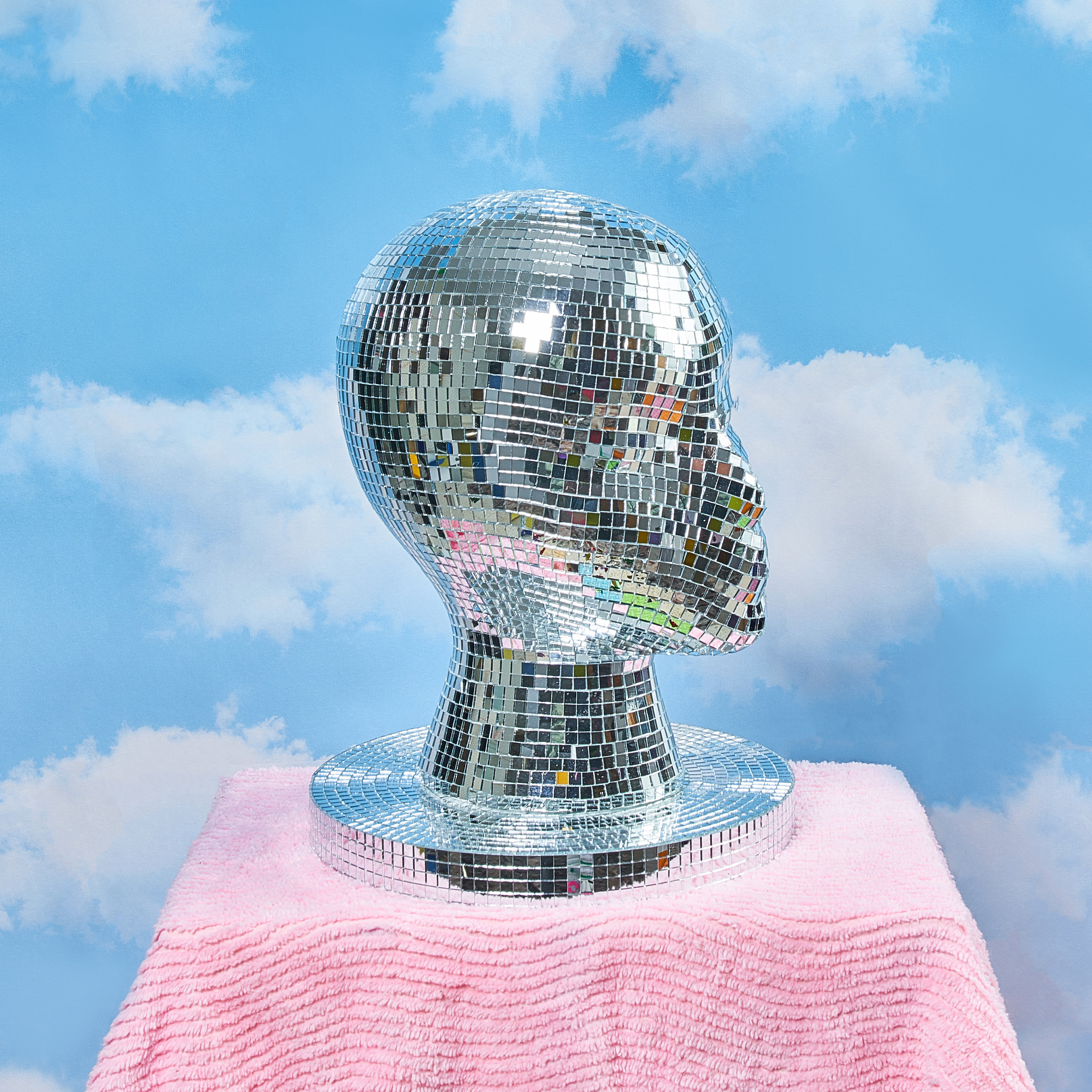 Disco Mannequin Head With Disco Tile Base, VR Goggle Stand, Virtual ...