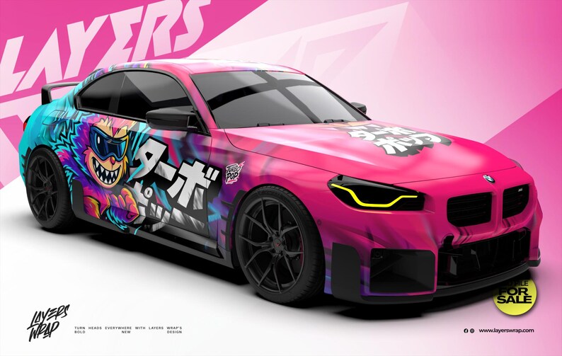 Neon Oni – BMW M2 Anime Style Wrap Design (PSD) - Etsy