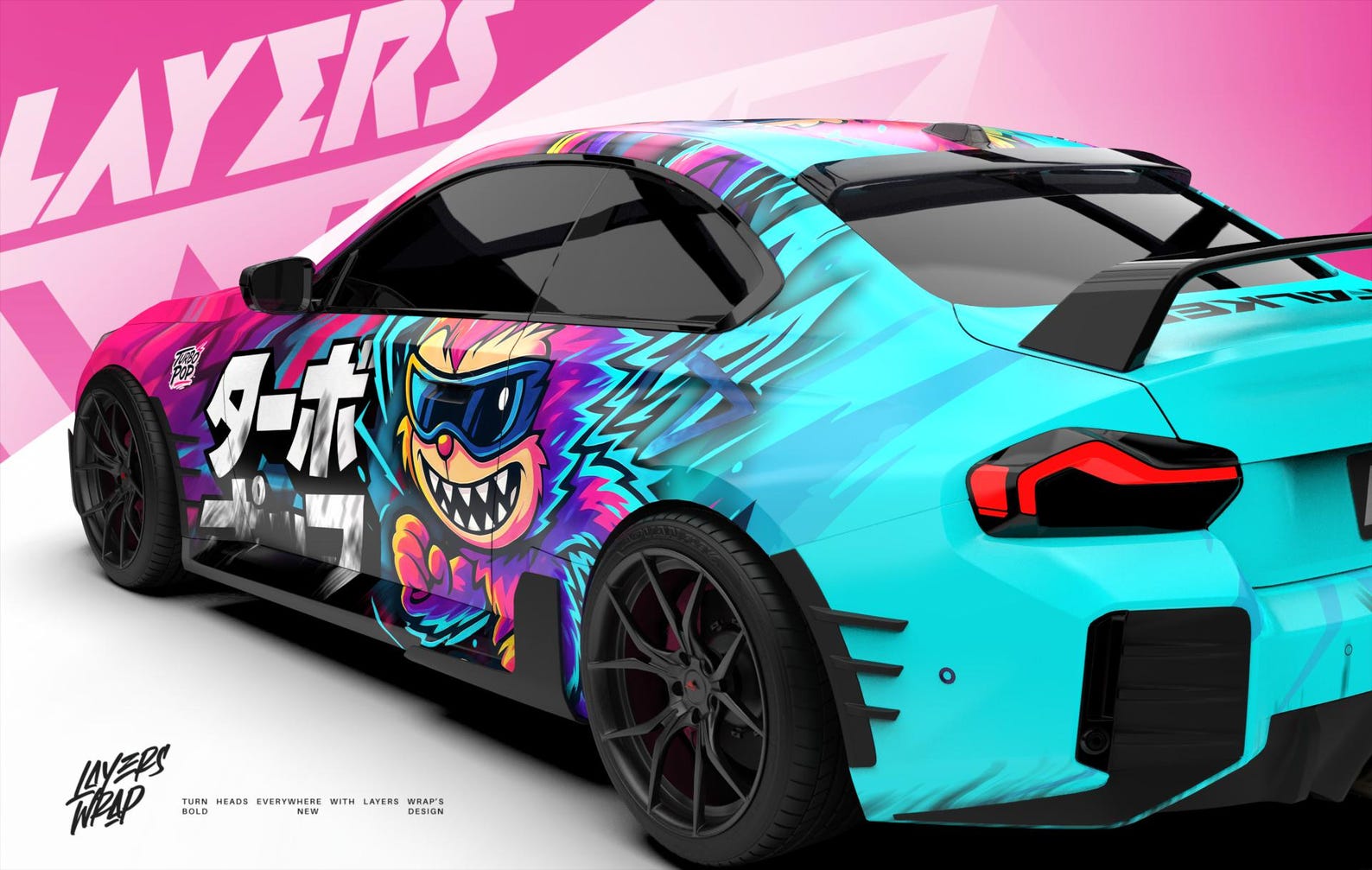 Neon Oni – BMW M2 Anime Style Wrap Design (PSD) - Etsy