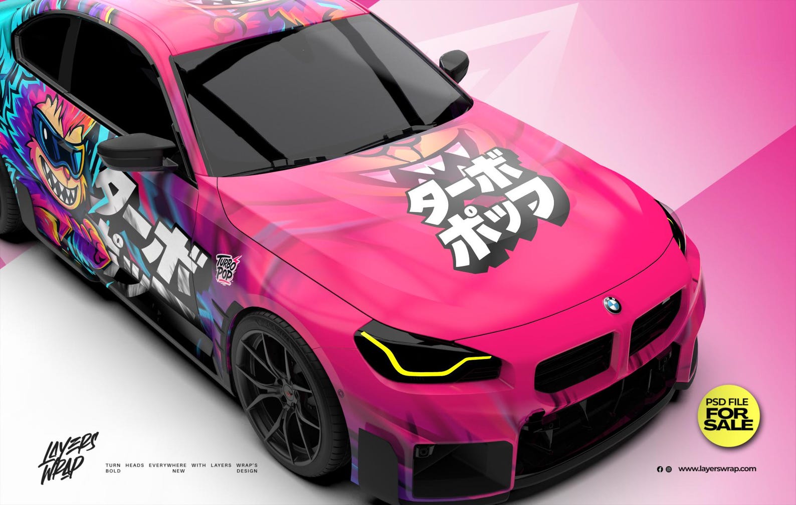 Neon Oni – BMW M2 Anime Style Wrap Design (PSD) - Etsy