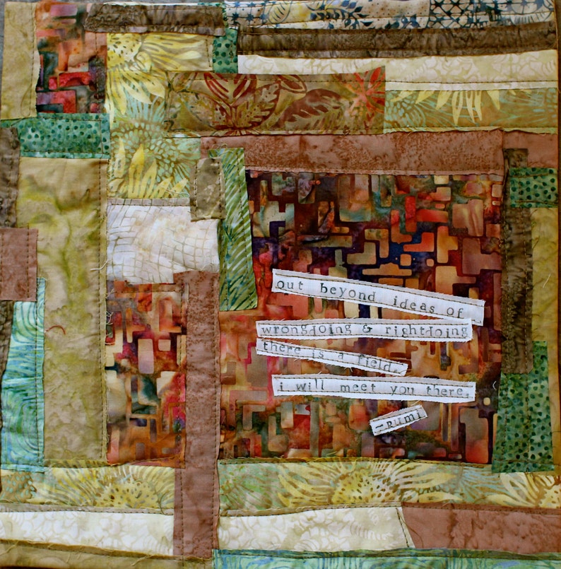 Rumi Art Quilt - Etsy