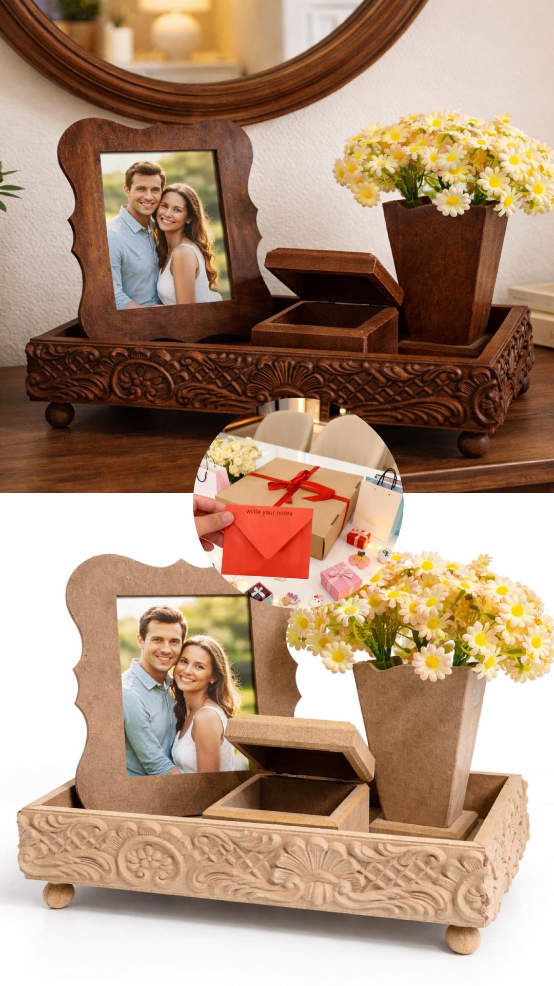 Vintage DIY Paint Your Own Home Decor Gift Box | Handmade Wooden ...
