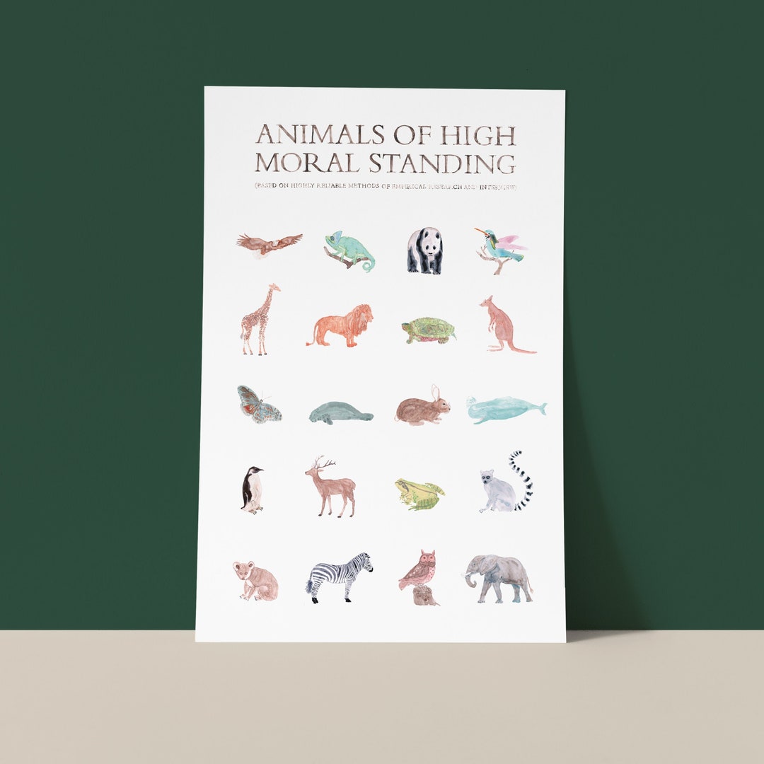 Animals of High Moral Standing Print - Etsy