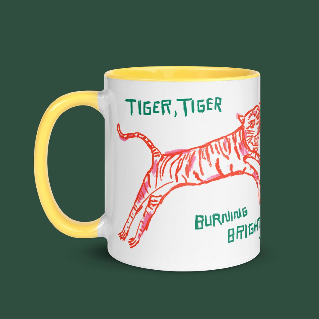 Tiger Tiger William Blake Mug With Color Inside - Etsy