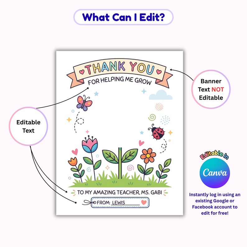 Mothers Day Handprint Art, Editable Teacher Appreciation Craft, Toddler ...