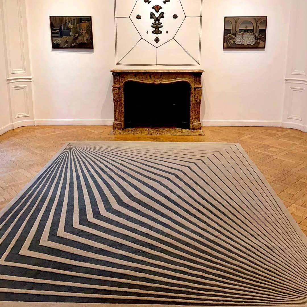 Hand-tufted Wool Area Rug, 3D Geometric Optical Illusion, Modern Art ...