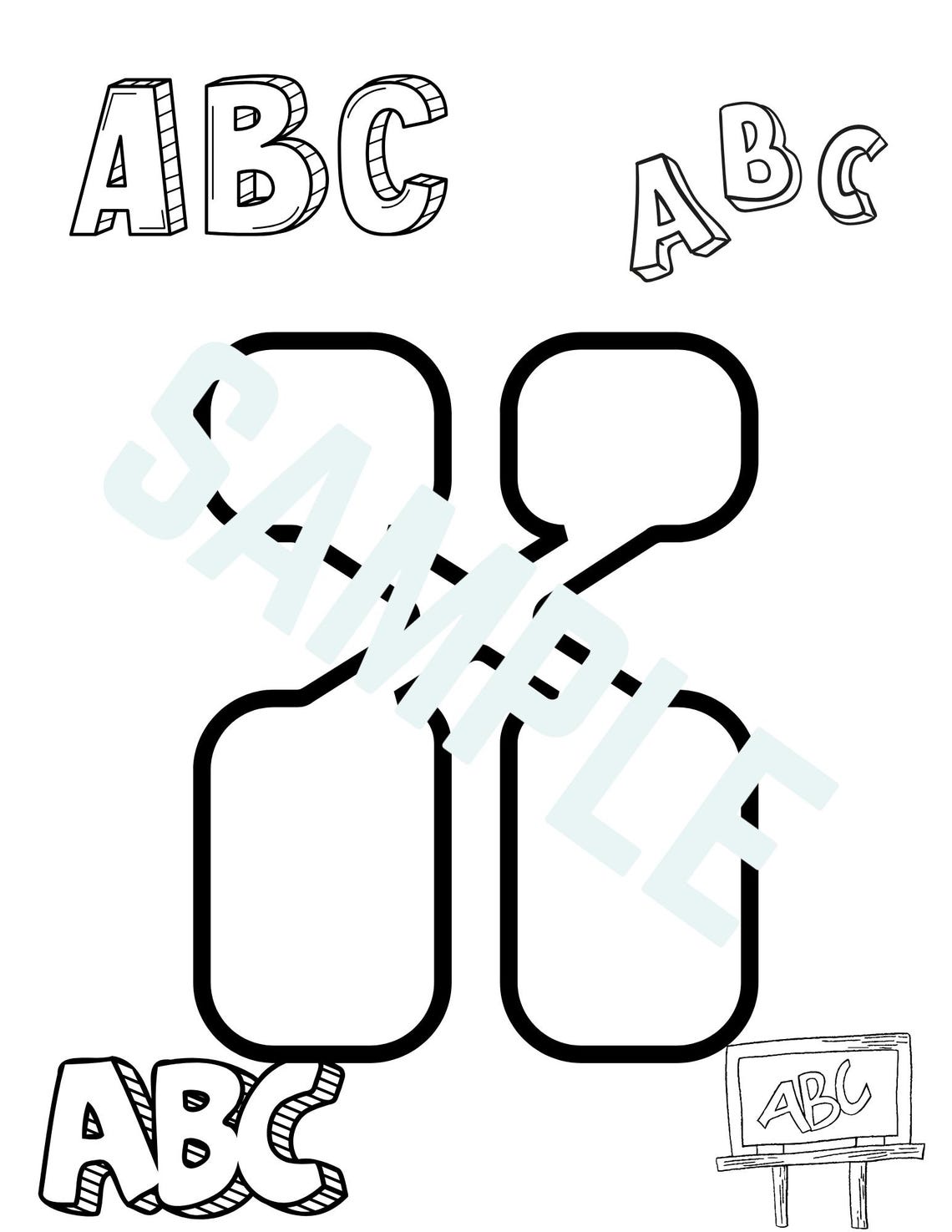 Letter X Coloring Sheet PDF - Etsy